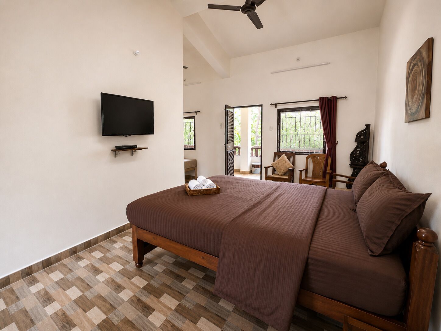 Estúdio Familiar, vista para o jardim | Wi-fi grátis, roupa de cama fornecida 