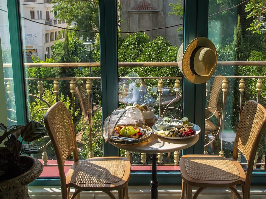 Quarto casal superluxo, vista para a cidade | Terraço/pátio