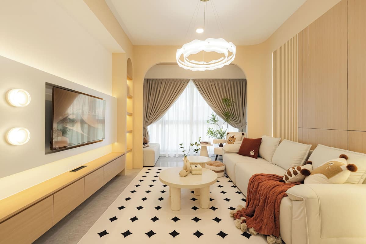 Apartamento premium, 3 quartos, vista para a cidade | Área de estar | TV LED