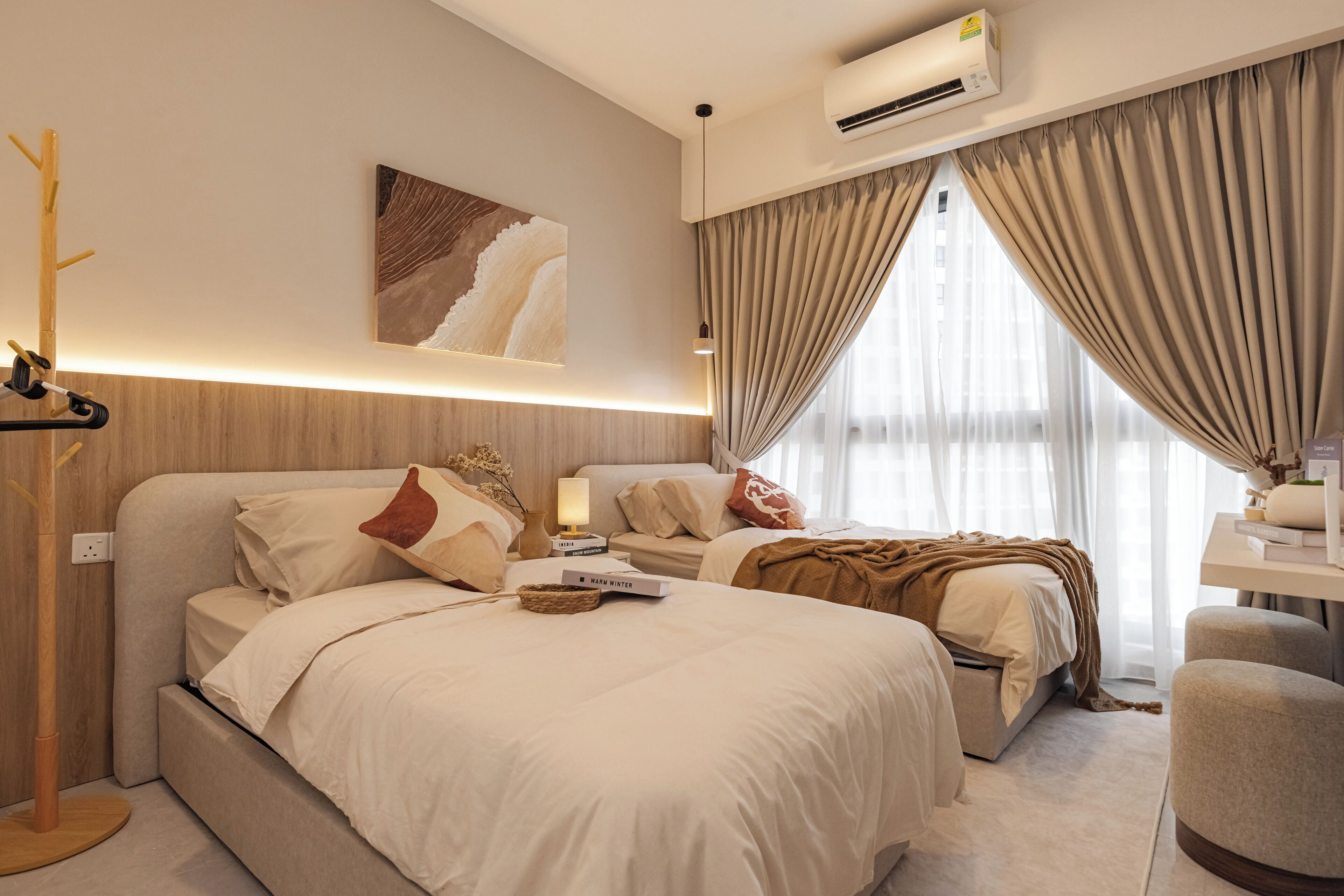 Apartamento premium, 3 quartos, vista para a cidade | Espaço de trabalho para notebook, ferros/tábuas de passar roupa