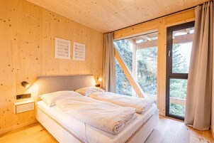 Chalé | 4 quartos, roupa de cama