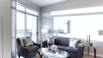 Apartamento de Luxo, varanda, vista para o porto | Sala de estar