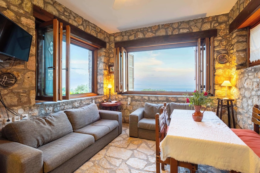 Stone Farmhouse In Groves - Sea & Mountain Views - Greece