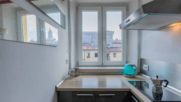 Apartamento | Kitchenette privada | Uma placa de cozinha