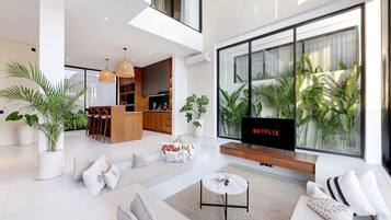 Villa | Sala de estar | Televisor LED, Netflix, serviços de streaming