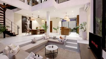 Villa | Sala de estar | Televisor LED, Netflix, serviços de streaming