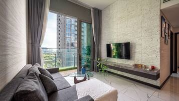 Apartamento Superior, 2 quartos, cozinha, Vista para a cidade | Vista para a cidade