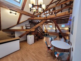 Estúdio superluxo | 1 quarto, Wi-Fi de cortesia, roupa de cama