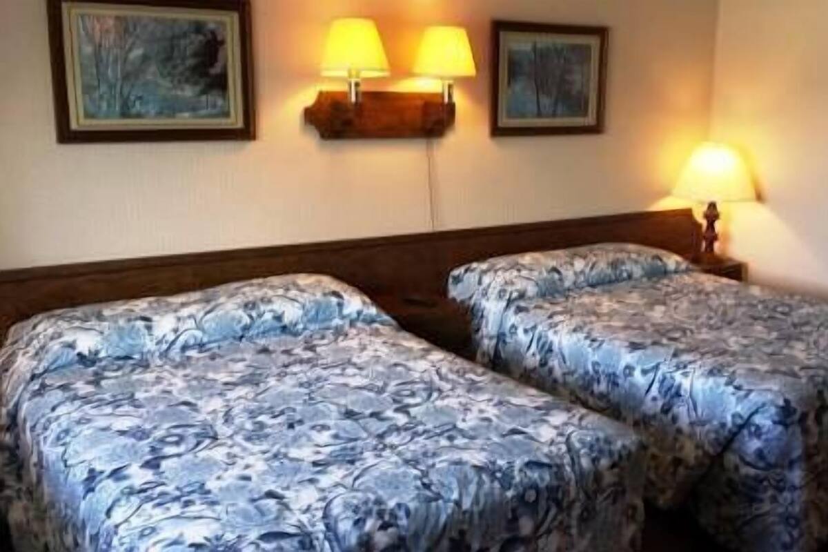 Quarto Tradicional, 2 camas de casal, frigorífico, vista para o pátio | Wi-fi grátis