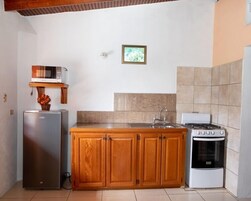 Apartamento Tradicional, 1 quarto, não fumadores, ar condicionado | Cozinha privada | Um frigorífico, um micro-ondas, uma cafeteira/bule 