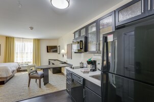 Suite-Estúdio, 1 cama queen-size | Roupa de alta qualidade, edredões de penas 