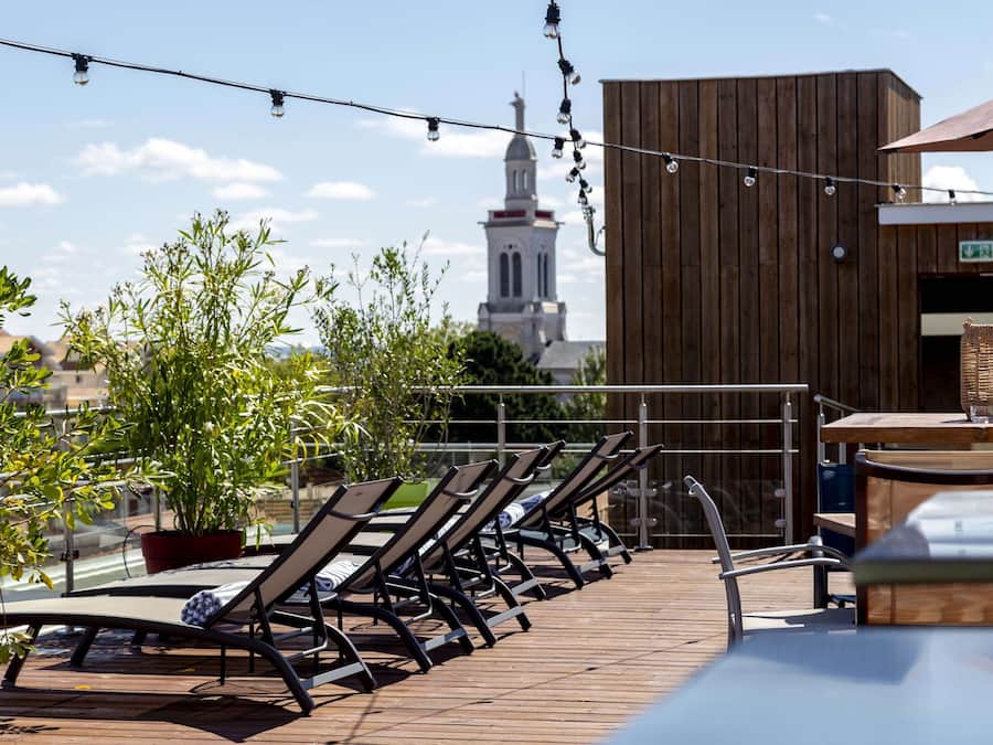 Terraço no piso superior