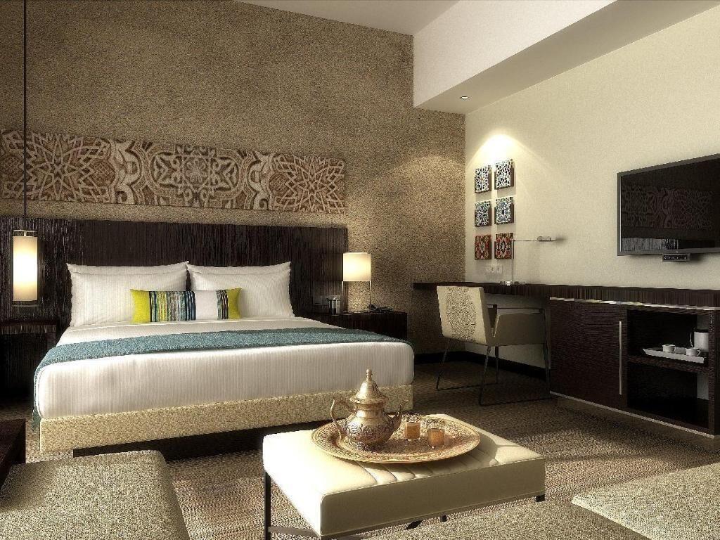 Frigobar, cofres nos quartos, escrivaninha