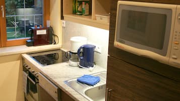 Apartamento Comfort, varanda, vista para a montanha | Cozinha privada