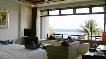 Sky Deluxe with Sea View | 1 quarto, frigobar, cofres nos quartos, individualmente mobiliados