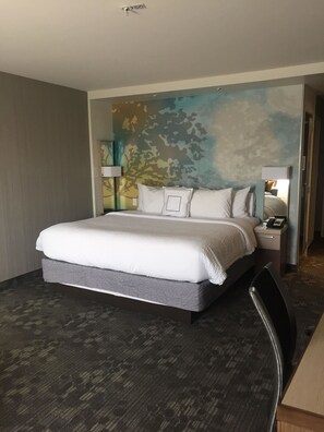 Cofre no quarto, secretária, cortinas/cortinados opacos 