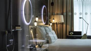 Quarto Deluxe, 1 cama king-size (Premium) | Roupa hipoalergénica, cofre no quarto, secretária