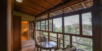 Quarto twin em estilo japonês | Vista da varanda