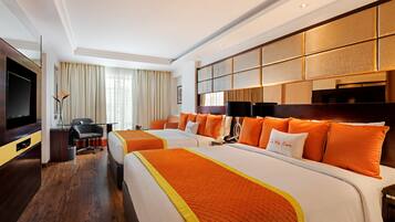 Zone Quad | 1 quarto, roupas de cama premium, cofres nos quartos, escrivaninha