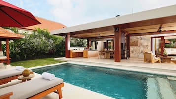 Villa, 3 quartos, piscina privativa | 1 quarto, camas de colchão Select Comfort, minibar, cofre no quarto