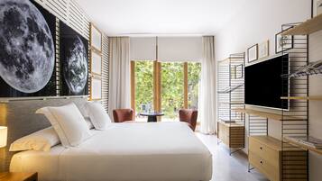 Quarto luxo | 1 quarto, roupas de cama premium, frigobar, cofres nos quartos