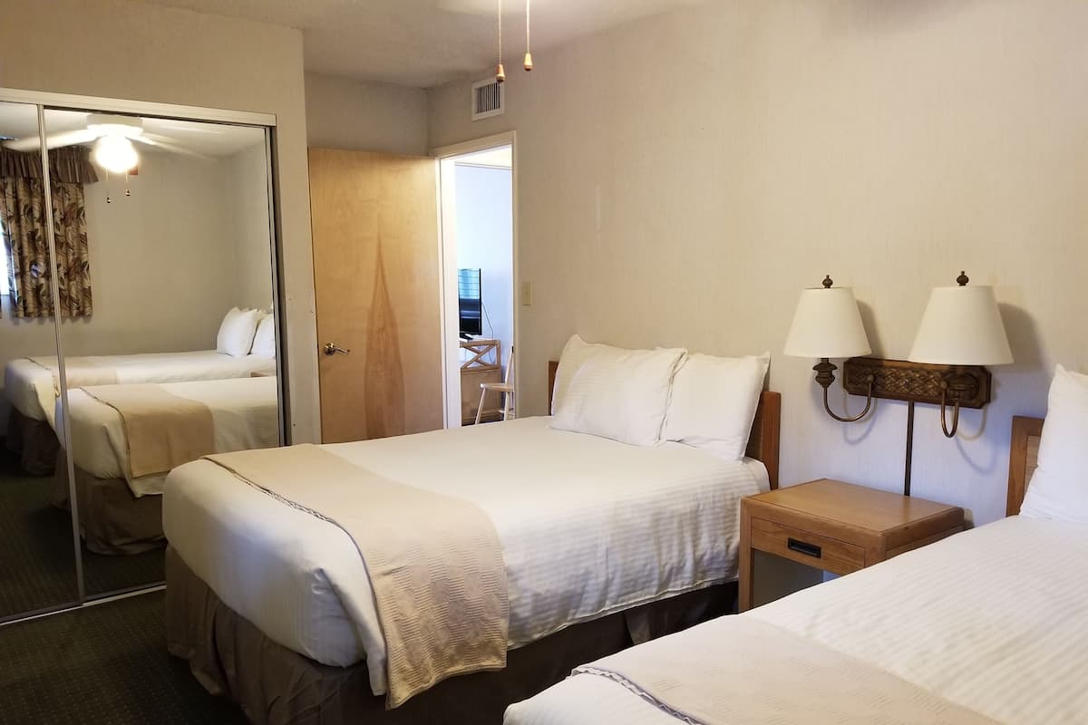 Apartamento Standard, 2 quartos, vista para o pátio, no rés do chão | 1 quarto, ferro/tábua de engomar, Wi-fi grátis, roupa de cama fornecida