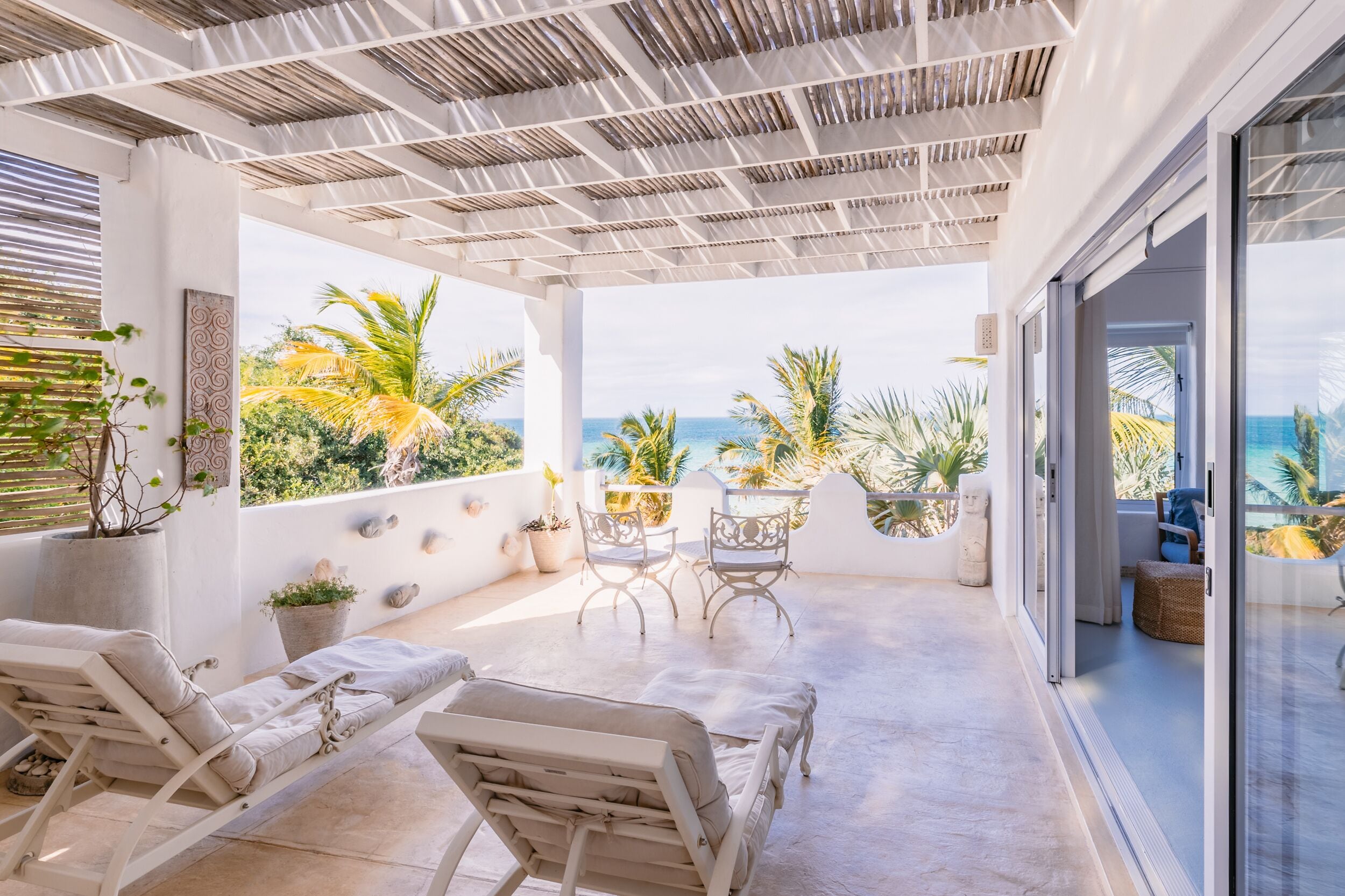 Suite Lua de Mel, 1 cama king-size, varanda, vista para o oceano | Terraço/pátio interior