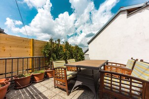 Apartamento Familiar, 2 quartos, terraço | Varanda