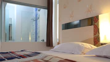 Quarto Duplo Deluxe, 1 quarto | Secretária, Wi-fi grátis, roupa de cama fornecida