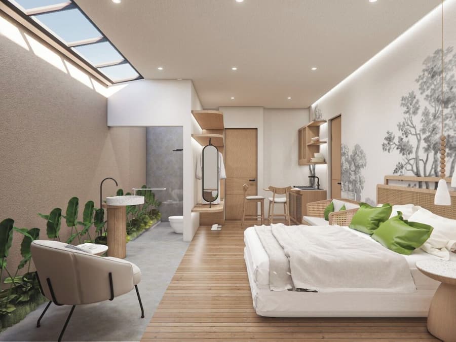 Solaris Villa | Cofre no quarto, secretária