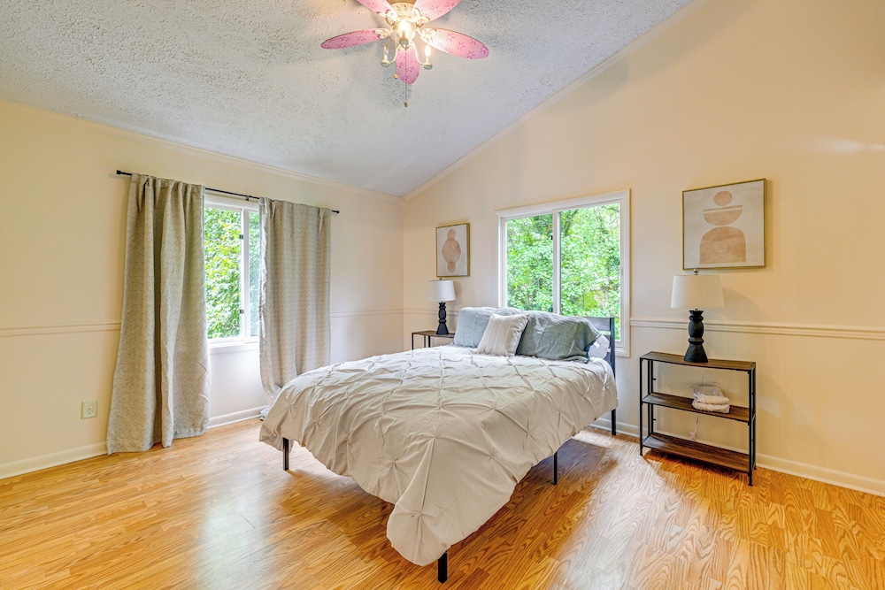 Porch, Yard & Creek Access: Spacious Sylva Home! - Sylva, NC