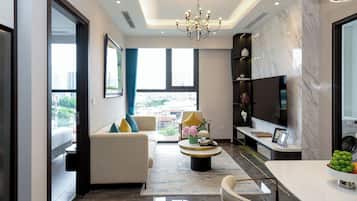 Apartamento Premier, 2 quartos, Vista para a cidade | Vista do quarto