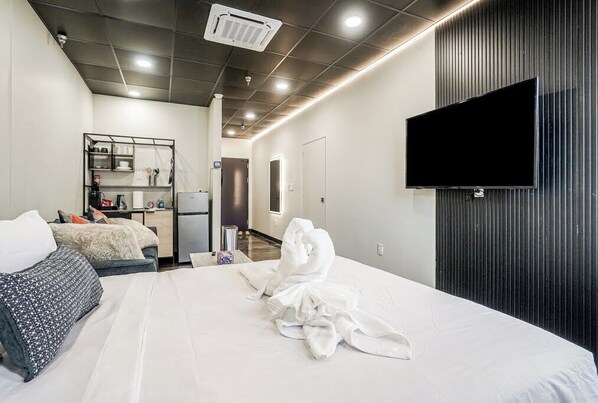 Estúdio, 1 cama queen-size e sofá-cama, não fumadores, kitchenette | Wi-fi grátis 