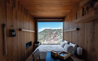 Vista para o campo desde o alojamento