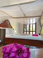 Apartamento Comfort, vista para o jardim | Secretária adequada para computadores portáteis, Wi-fi grátis 