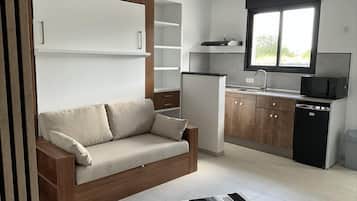 Apartamento | 1 quarto, escrivaninha, espaço de trabalho para notebook