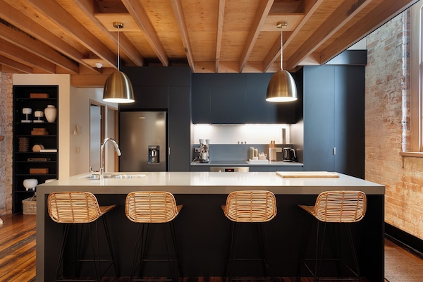 Apartamento, 2 quartos, para não fumantes | Cozinha privada | Geladeira grande, micro-ondas, fogão, cooktop