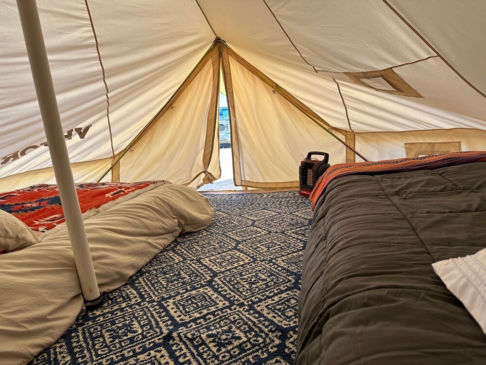 Amazing cozy, rustic open air Glamp tent under shade with WiFi, walk in ...