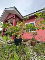 Vista para o campo desde o alojamento