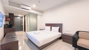 Estúdio Deluxe (kingbed) | Roupa de cama fornecida 