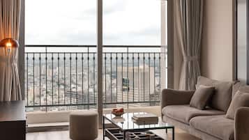 Apartamento Comfort, 3 quartos, Vista para a cidade | 3 quartos, roupa de alta qualidade, com decoração personalizada