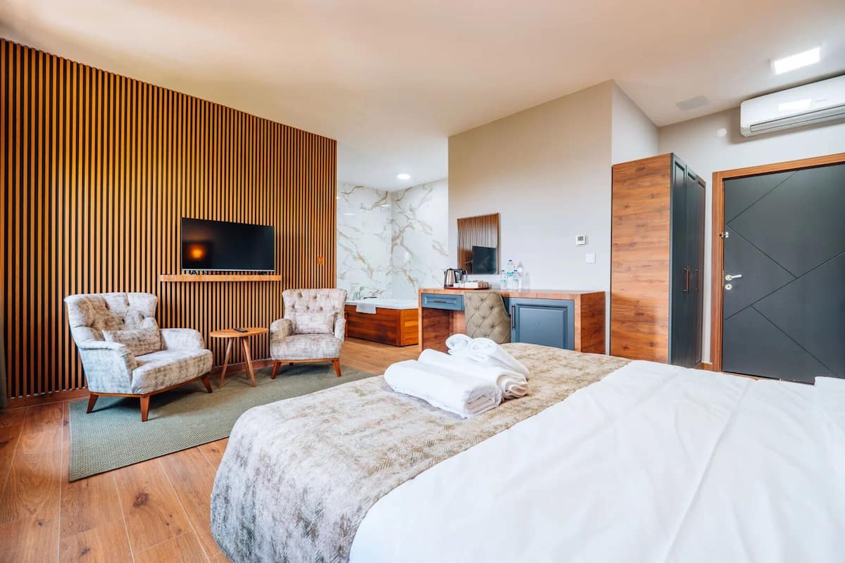 Suíte estúdio | Roupas de cama premium, cofres nos quartos
