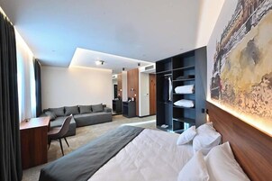 Quarto Triplo Familiar | Roupa de alta qualidade, camas de colchão viscoelástico 