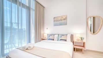 Estúdio Standard, Vista para a cidade | Cofre no quarto, cortinas/cortinados opacos, ferro/tábua de engomar