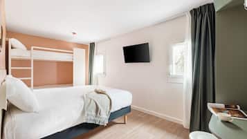 Quarto família, várias camas | Roupas de cama premium, camas com colchões pillow-top