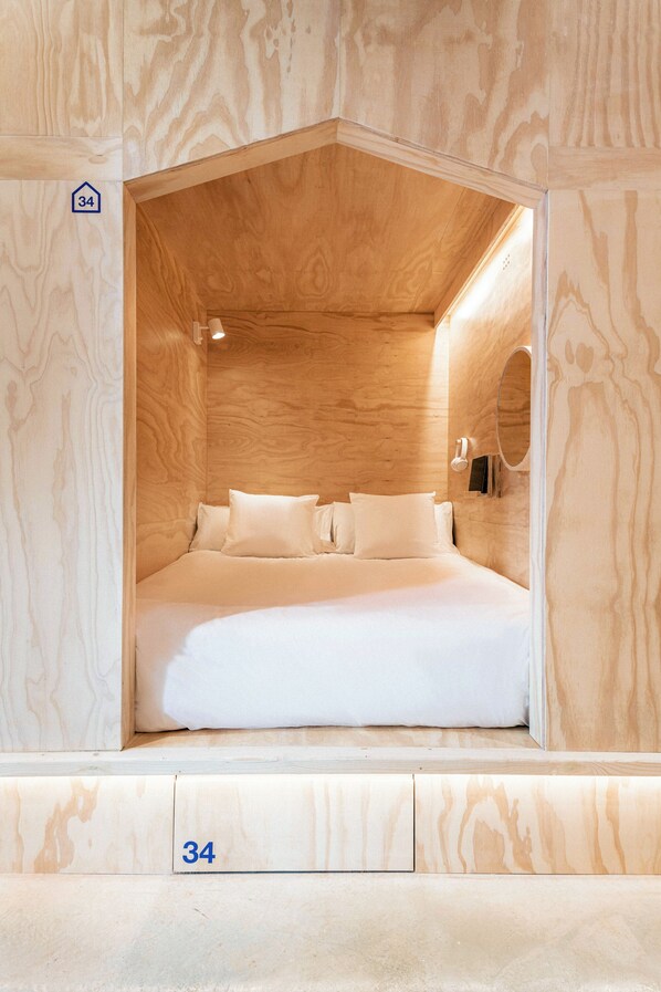 Dormitório compartilhado luxo | Roupas de cama premium, cortinas blackout, quartos à prova de som