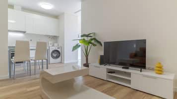 Estúdio Deluxe, Vista para a cidade | Sala de estar