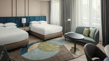 Quarto Familiar, 2 camas de casal | 1 quarto, roupa de alta qualidade, cofre no quarto, secretária