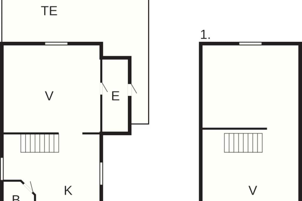 Casa luxo, 2 quartos | Planta do andar