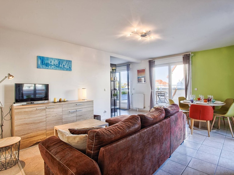 Spacious Apartment 70m², Pool, Parking, Near Beach And Shops - Hermanville-sur-Mer